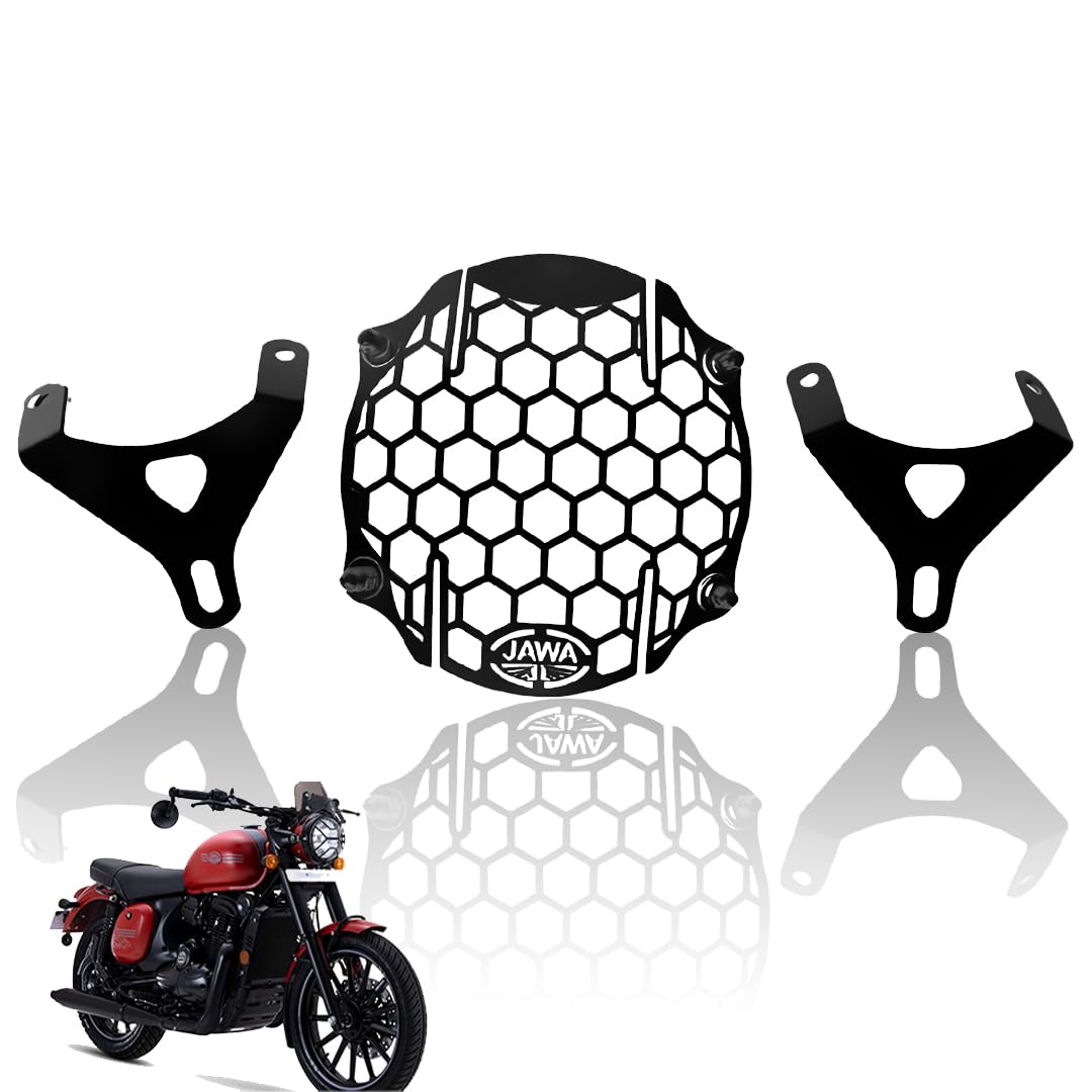 Front Headlight Grill Guard for JAWA 42 | Durable Metal Protective Hea ...