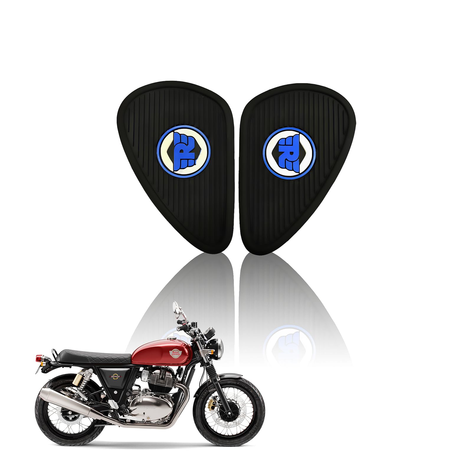 MOTO GENIUS Silicone Tank Pads for RE Interceptor | Premium Tank Prote ...